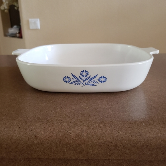 Corningware Kitchen Vtg Corning Ware Pyroceram Blue Cornflower Glass Ceramic Pb 10in